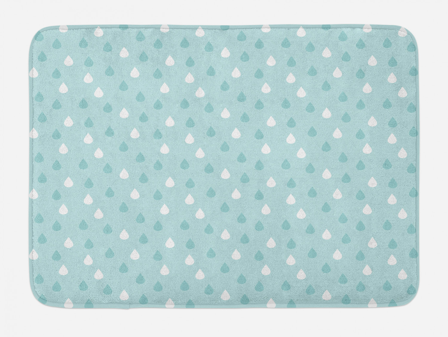 Pale Blue Bath Mat, Separate Droplets Motif in Different Colors ...