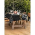 Black Gold Marble Rectangle Outdoor Tablecloth with Umbrella Hole Grey ...