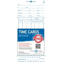 PYRAMID 35100-10 Time Card for 3500/3700 Clock,PK 100 - Walmart.com