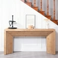 GDF Studio 62" Modern Rustic Console Table, Engineered Wood, Natural ...