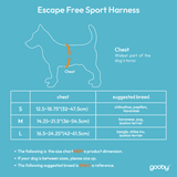 Gooby Escape Free Sport Harness - Pink, Medium - Escape Free Step-in ...
