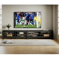 TV Stand for 85 inch TV Entertainment Center Black Wood TV Media ...