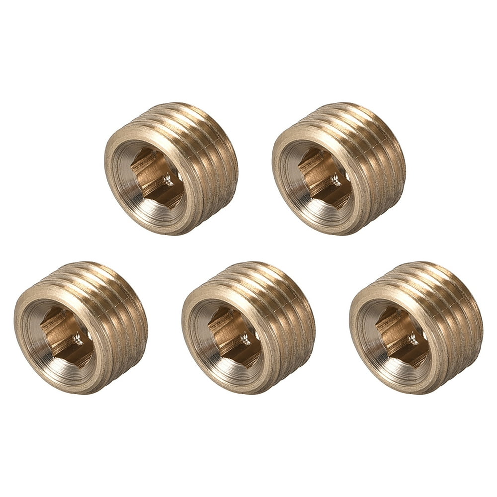 Brass Pipe Fitting - Hex Counter Sunk Plug G1/4 Male Socket Drive ...