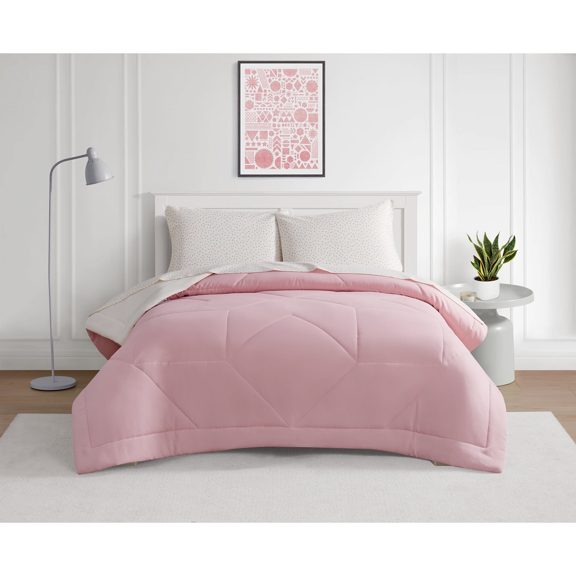Click here for Bco Home 5 Piece Cooling Bedding Set Pink Full prices