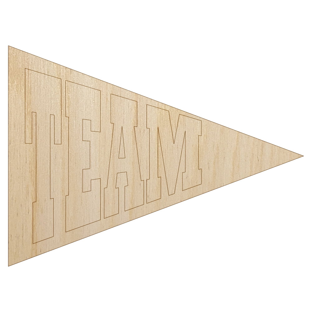 Team Sport Flag Wood Shape Unfinished Piece Cutout Craft DIY Projects ...