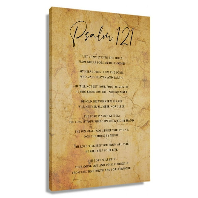 Psalm 121 Wall Art Bible Verse Poster Canvas Prints Painting Decorative ...