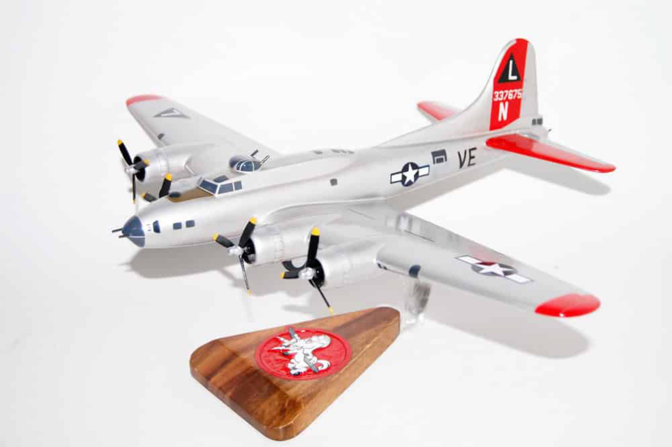 532d Bombardment Squadron B-17F Model, Mahogany, WWII, 1/69th Scale ...