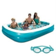 Blue Wave 3D Inflatable Rectangular Family Pool - 103-in x 69-in ...