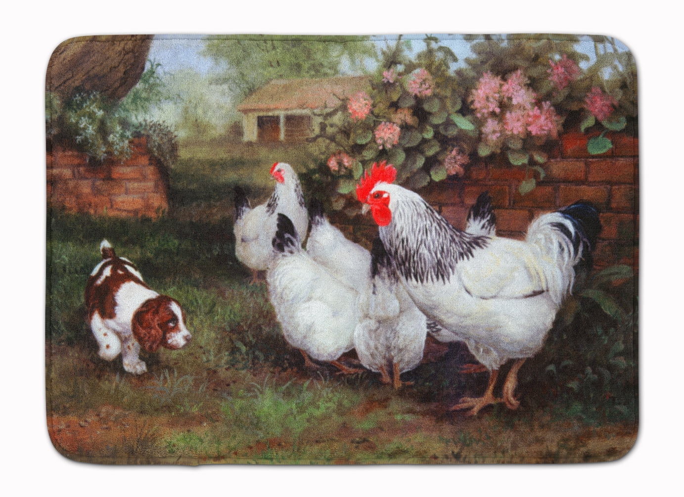 Chickens, Hens and Puppy Machine Washable Memory Foam Mat - Walmart.com