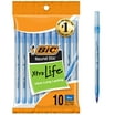 Bic Ultra Round Stic Grip Ball Pens Medium Point 8 Count Black ...