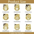 9Pcs Nickel Self-adhesive Picture Stickers Metal Decals Golden Owl ...