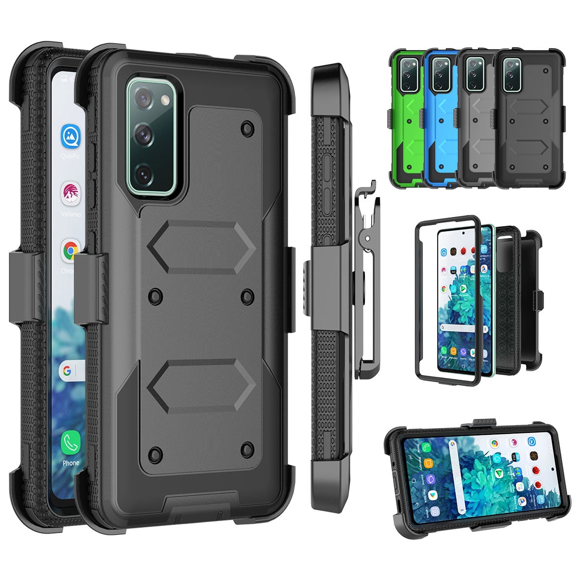 Galaxy S20 FE 5G Case Clip Belt Holster, Takfox Shockproof Swivel ...