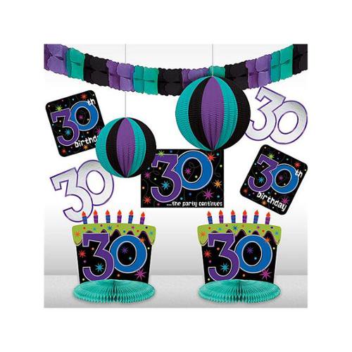 The Party Continues 30th Birthday Decorating Kit - Party Supplies ...