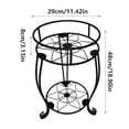 2 Tier Plant Stand, 18.9" Tall Metal Potted Holder Rack,Indoor Outdoor ...