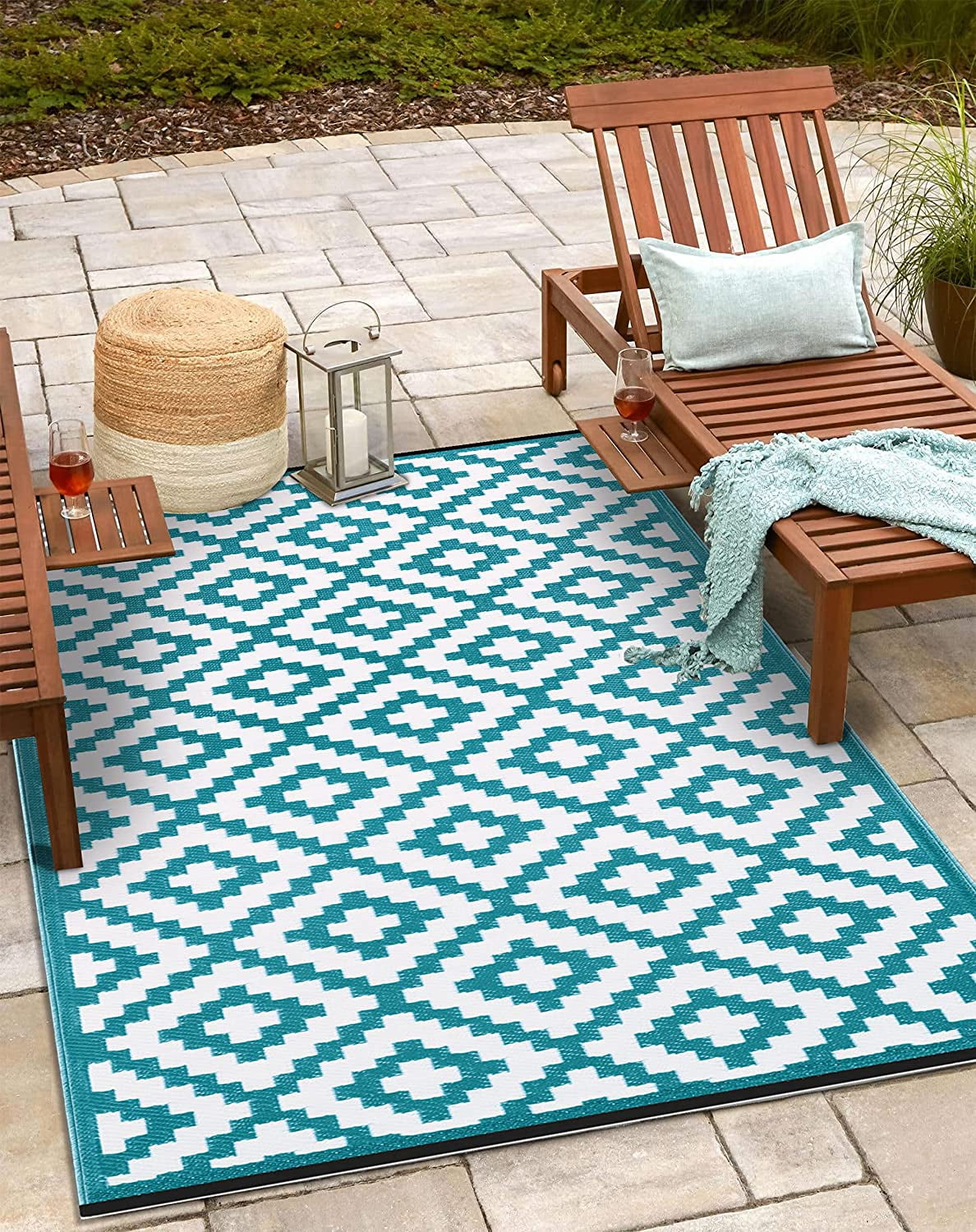 ZXNYH Reversible Nirvana Outdoor Rug, Waterproof, Fade Resistant ...