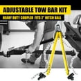 HPDAVV Adjustable Tow Bar Kit, 5000lb Capacity, Yellow, for Hitch ...