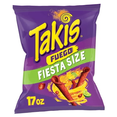 Takis Rolled Fuego Spicy Tortilla Chips, 9.9oz Bag, Chili Pepper and ...