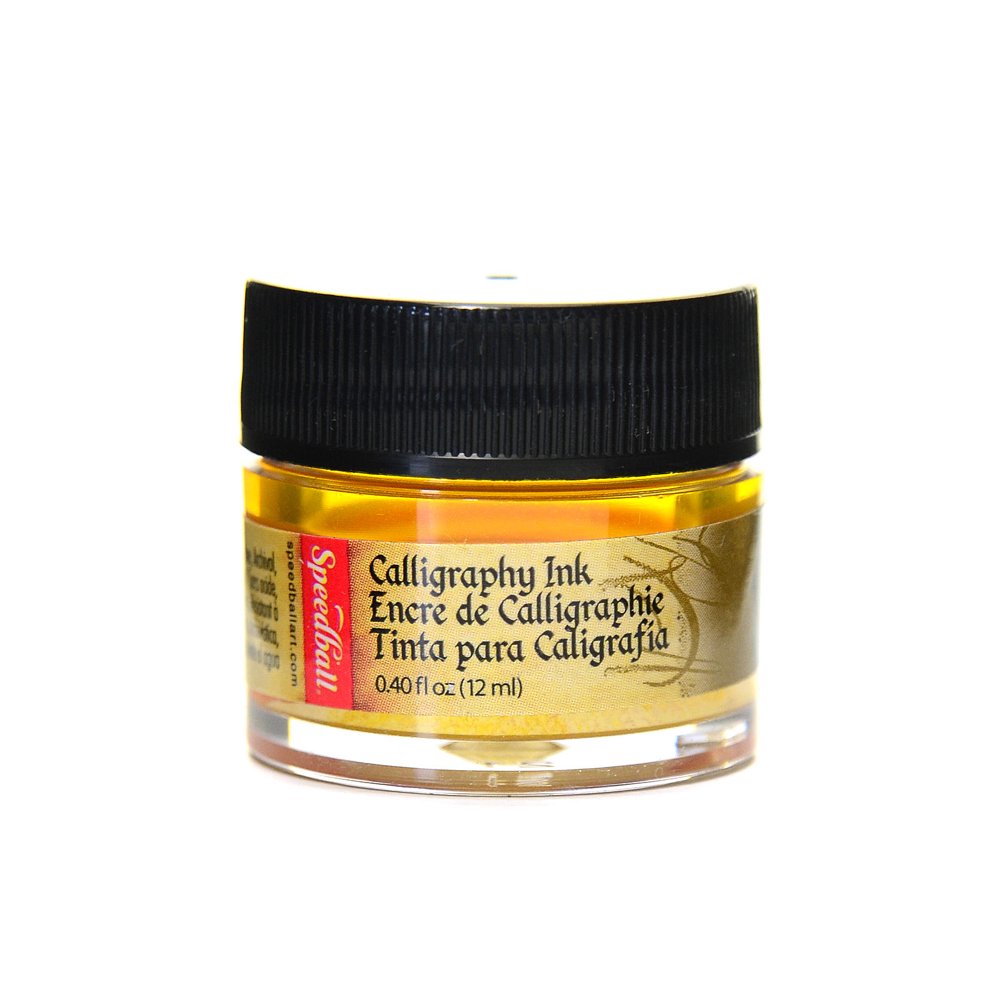 Pigmented Acrylic Ink metallic gold, 12 ml (.50 oz) (pack of 6 ...