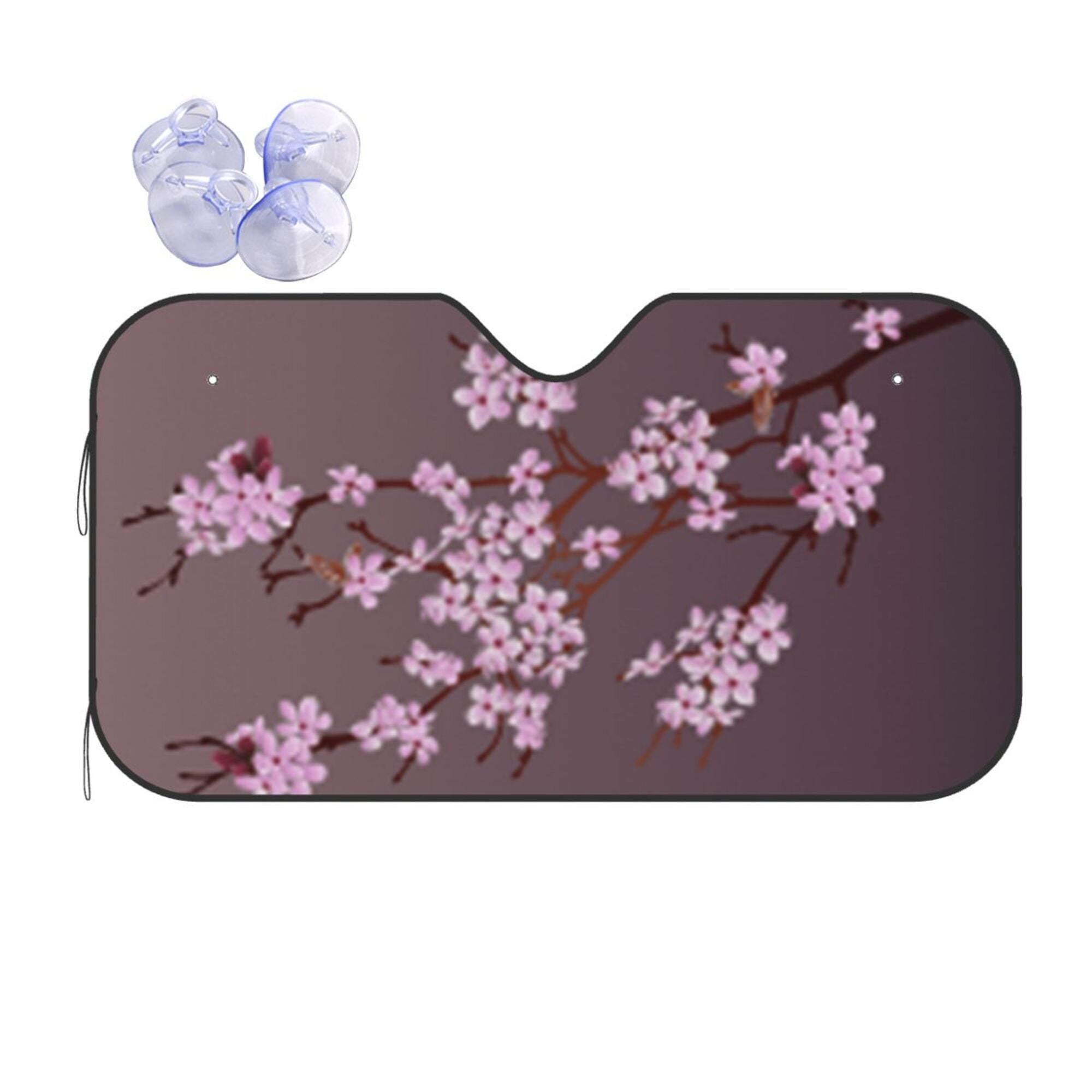 XMXY Car Sun Shade Windshield, Spring Cherry Blossoms Automotive Front ...