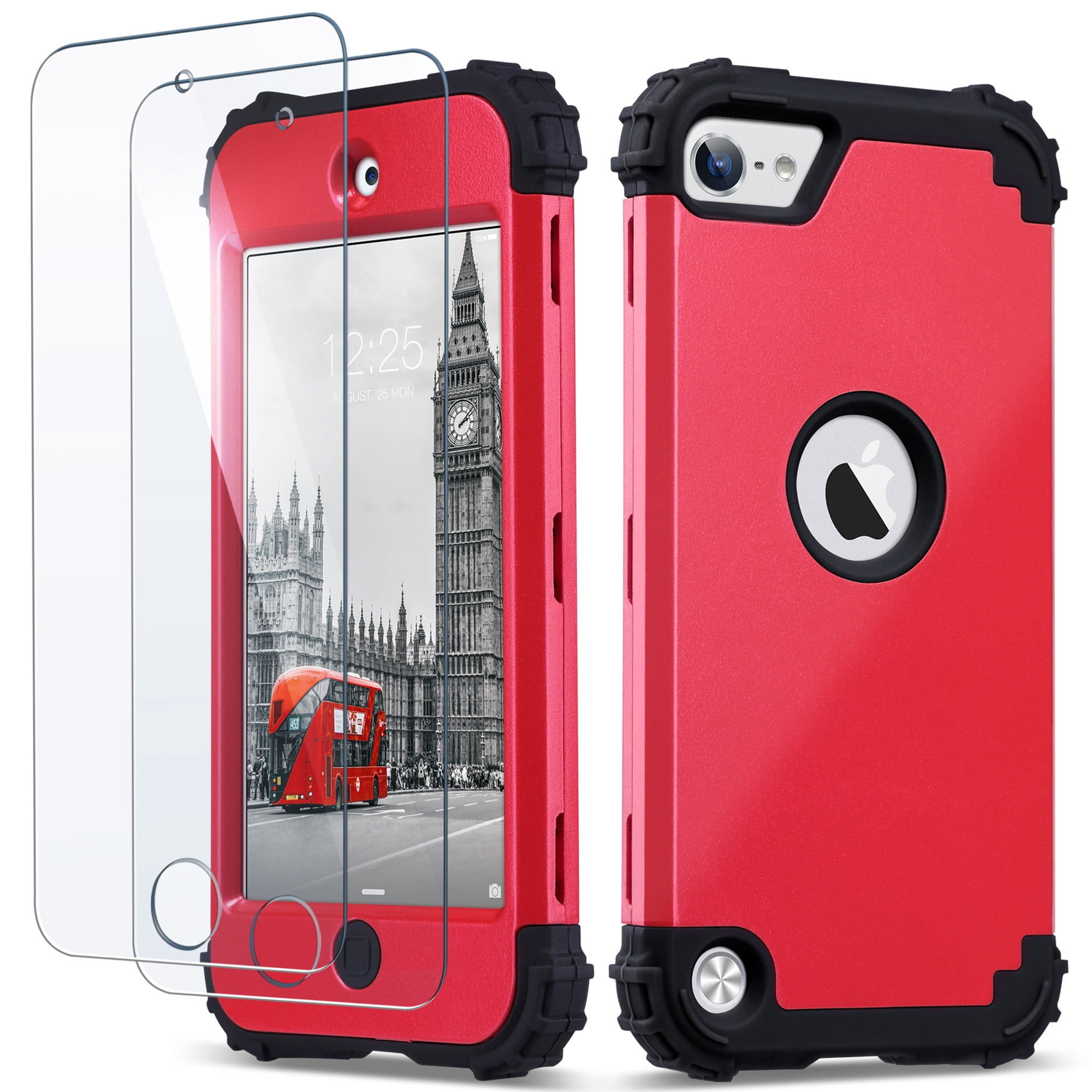 ULAK iPod Touch Cases With Screen Protector, Heavy Duty 3 Layer ...