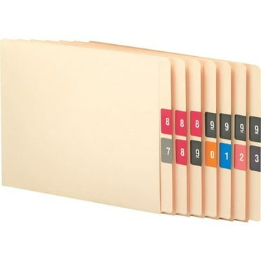 Smead BCCRN Bar-Style Color-Coded Numeric Label, 0-9, Label Roll ...