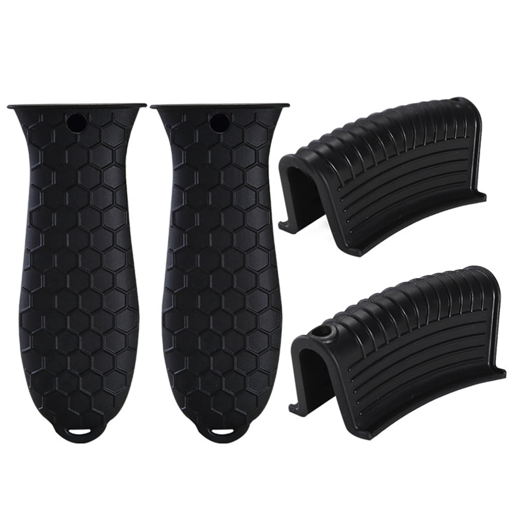 1111Fourone 4pcs/set Pot Holders Silicone Pot Handle Covers Anti-scald ...