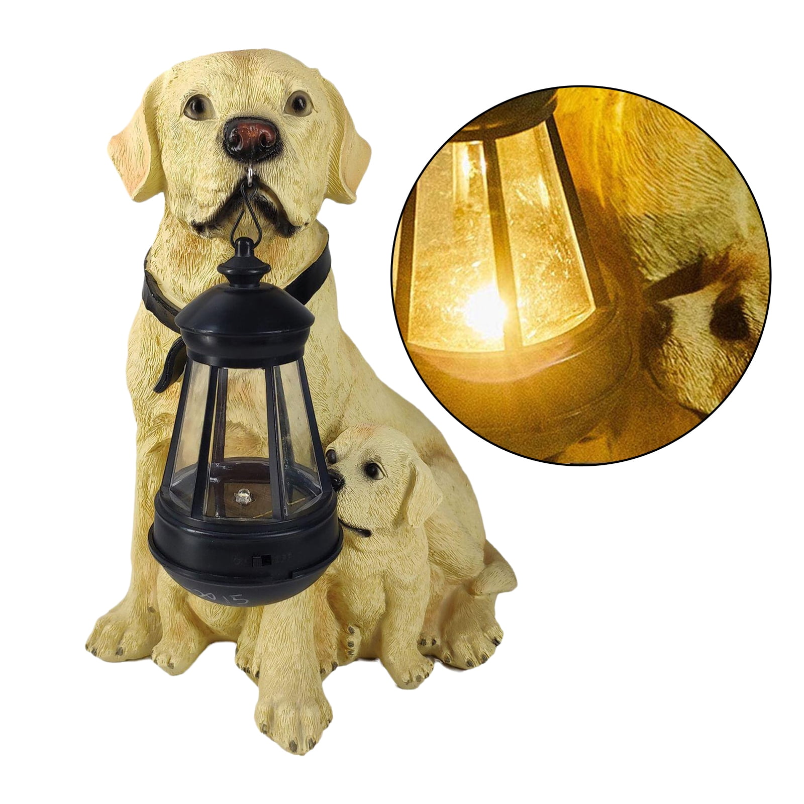 Golden Retriever Outdoor Statue Solar Light Garden Dog | Fasci Garden
