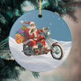 Biker Santa Riding Chopper Ornament - Funny Motorcycle Christmas Tree Holiday Gift - Walmart.com