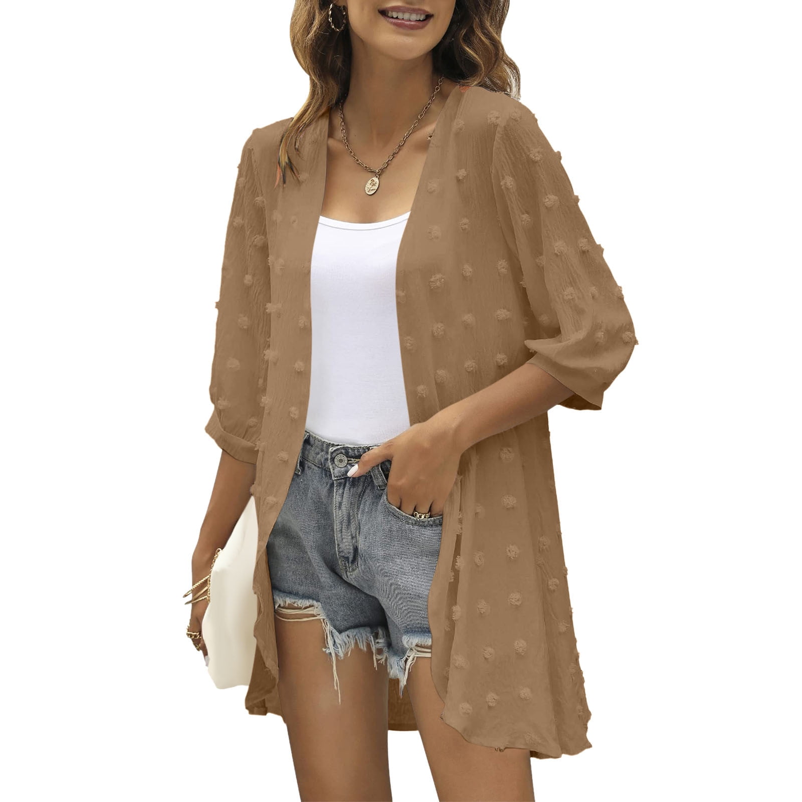 Click here for Xiaowwww Women Casual Cardigan Three Quarter Sleev... prices
