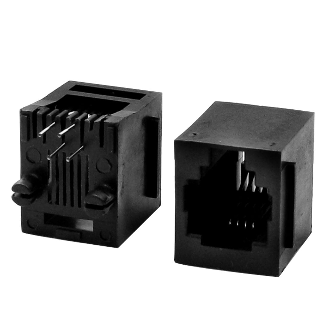 20 Pcs 0 Degree Pins RJ11 RJ13 RJ14 6P4C Telephone Jacks Connectors ...