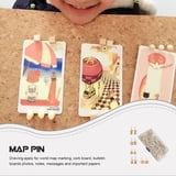 Wooden Pushpins Set for DIY Use Assorted Color Synthetic Material Thumb ...