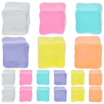 50pcs Reusable Ice Cubes Props Washable Non-Melting Fake Ice Cubes for ...