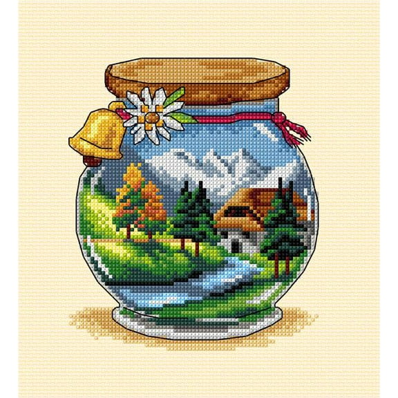 Counted cross stitch kit with plastic canvas Bookmarks "Landscapes" set ...