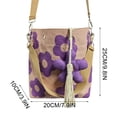 Beautynvta Cute Floral Drawstring Bucket Bag for Women, Flower Tote ...