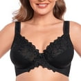 Womens Sexy Lace Embroidered Bras Full Coverage Unlined Underwire Plus
