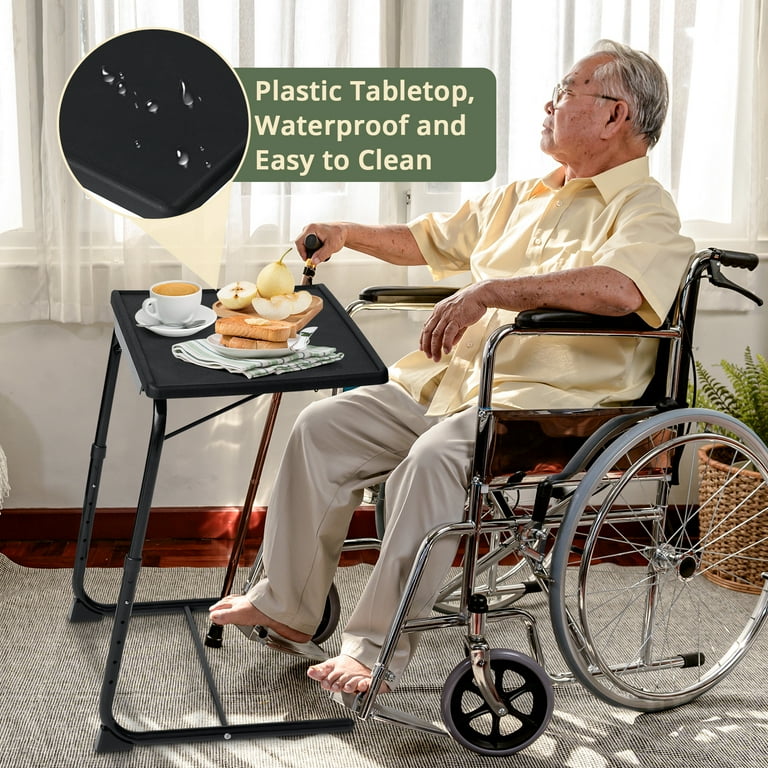 Height Adjustable Trays FurnitureR Adjustable Folding TV Tray Tables ...