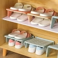 2-Tier Shoe Storage Rack, Double Shelf Shoe Slot Space Saving Organizer ...