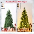 Costway 5ft Pre-lit Realistic PVC Artificial Half Christmas Tree, 250 ...