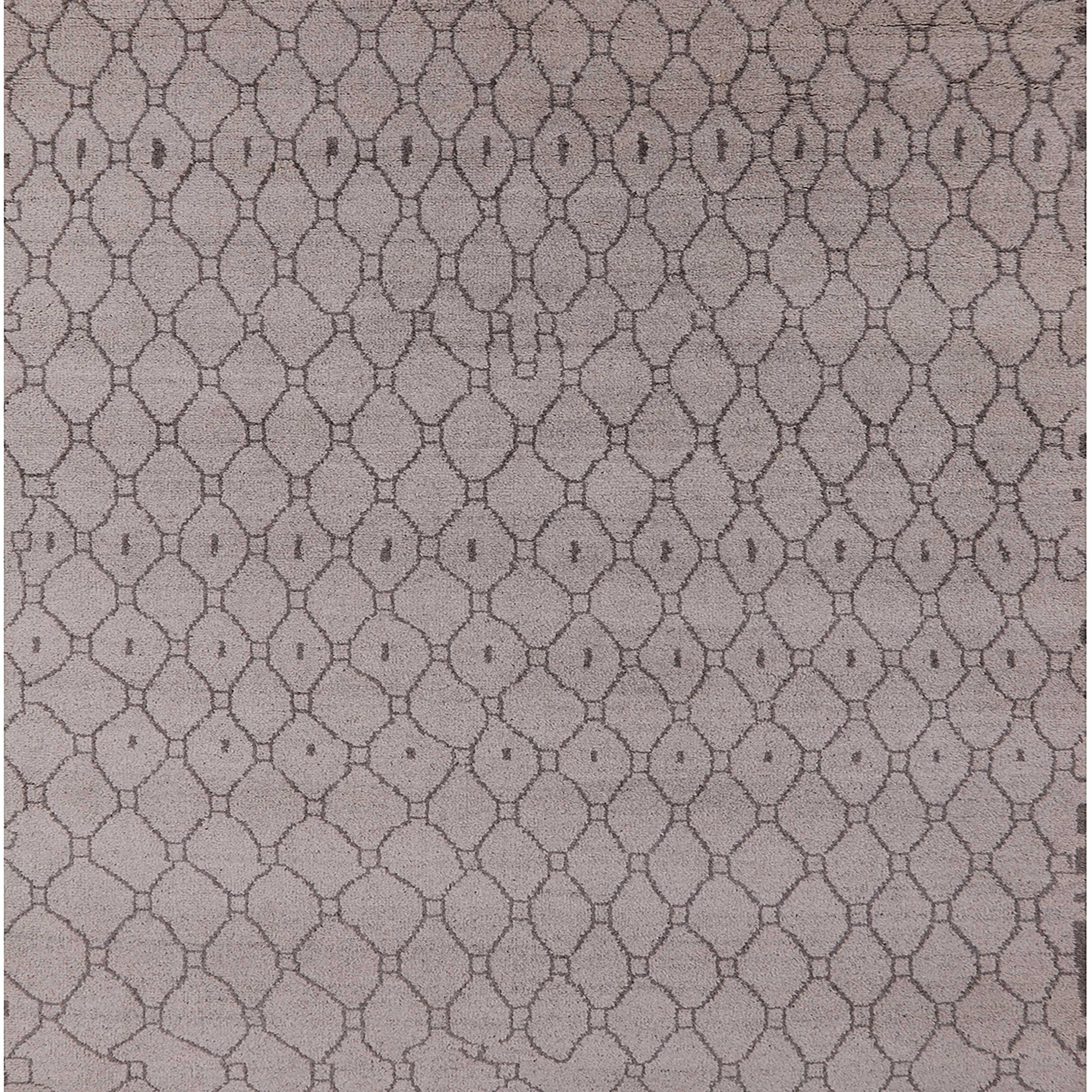 Ahgly Company Indoor Square Mid-Century Modern Rose Purple Oriental ...