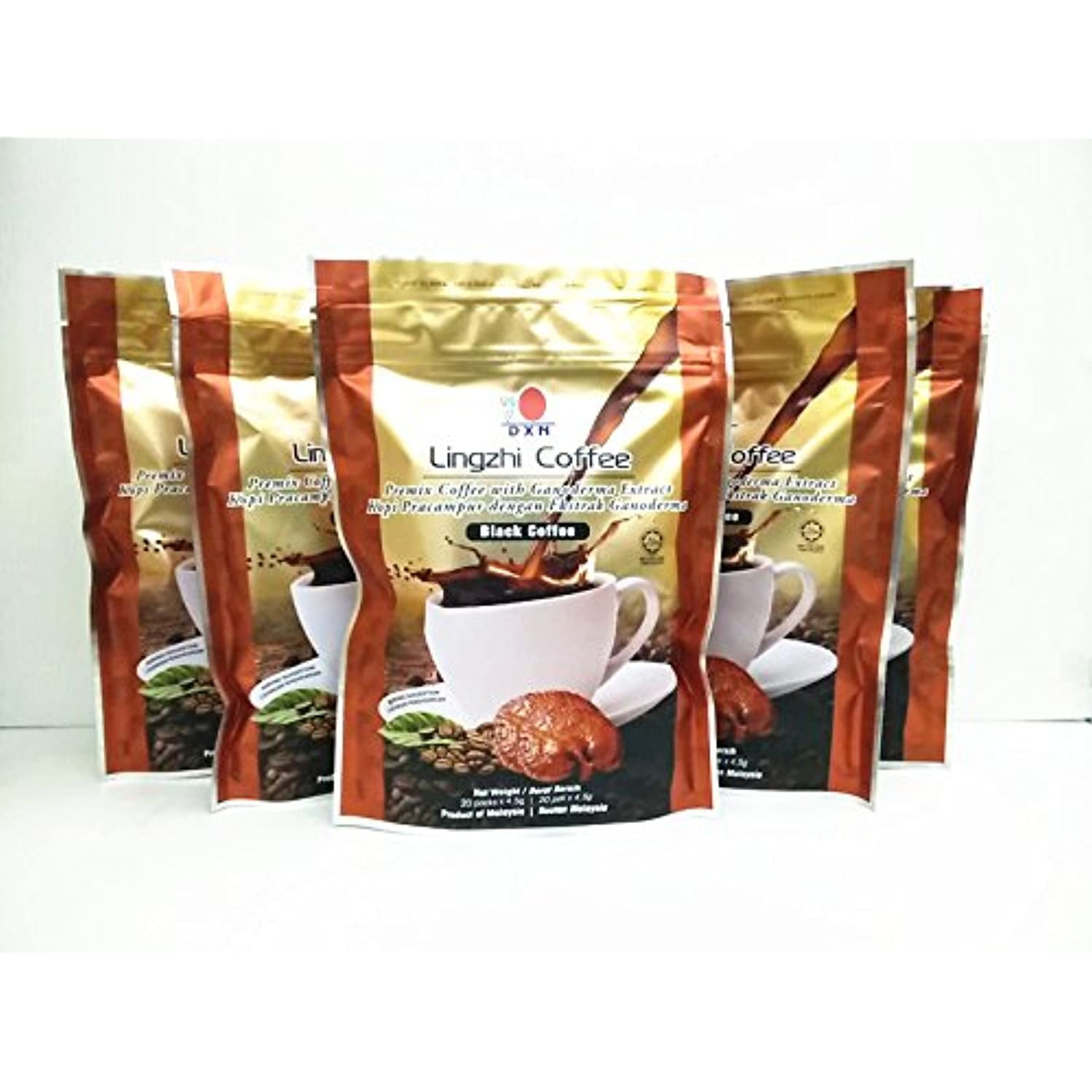 Dxn 4 Boxes Black Coffee 2 In 1 Gourmet 100% Certified Organic Ganoderma - Walmart.com