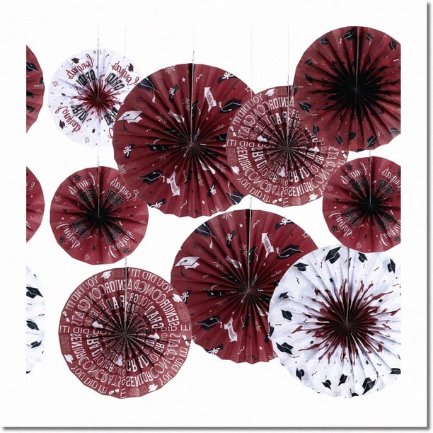 Celebrate & Decorate: 9-Piece Graduation Party Fan Set - Class of 2024 ...