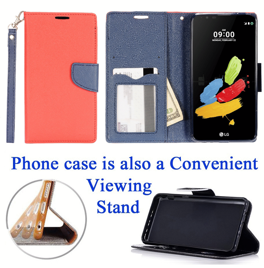 for LG Stylo 2 - 2 V - 2 PLUS Case Phone Case Hybrid 2-Tone Wallet Kick ...