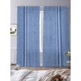 Blue Semi Sheer Curtains 108 Inch Length 2 Panels Set, Farmhouse ...