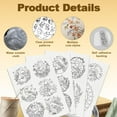 4 Sheets 11.6x8.2 Inch Stick and Stitch Embroidery Patterns Non-woven ...
