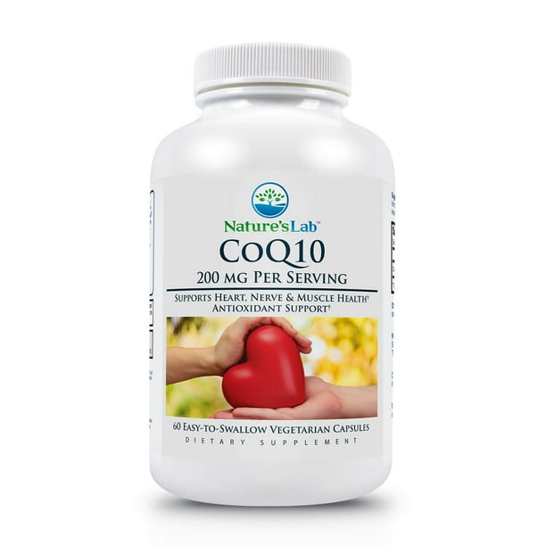 Nature's Lab CoQ10 200mg - 60 Count (2 Month Supply) - Supports Heart ...