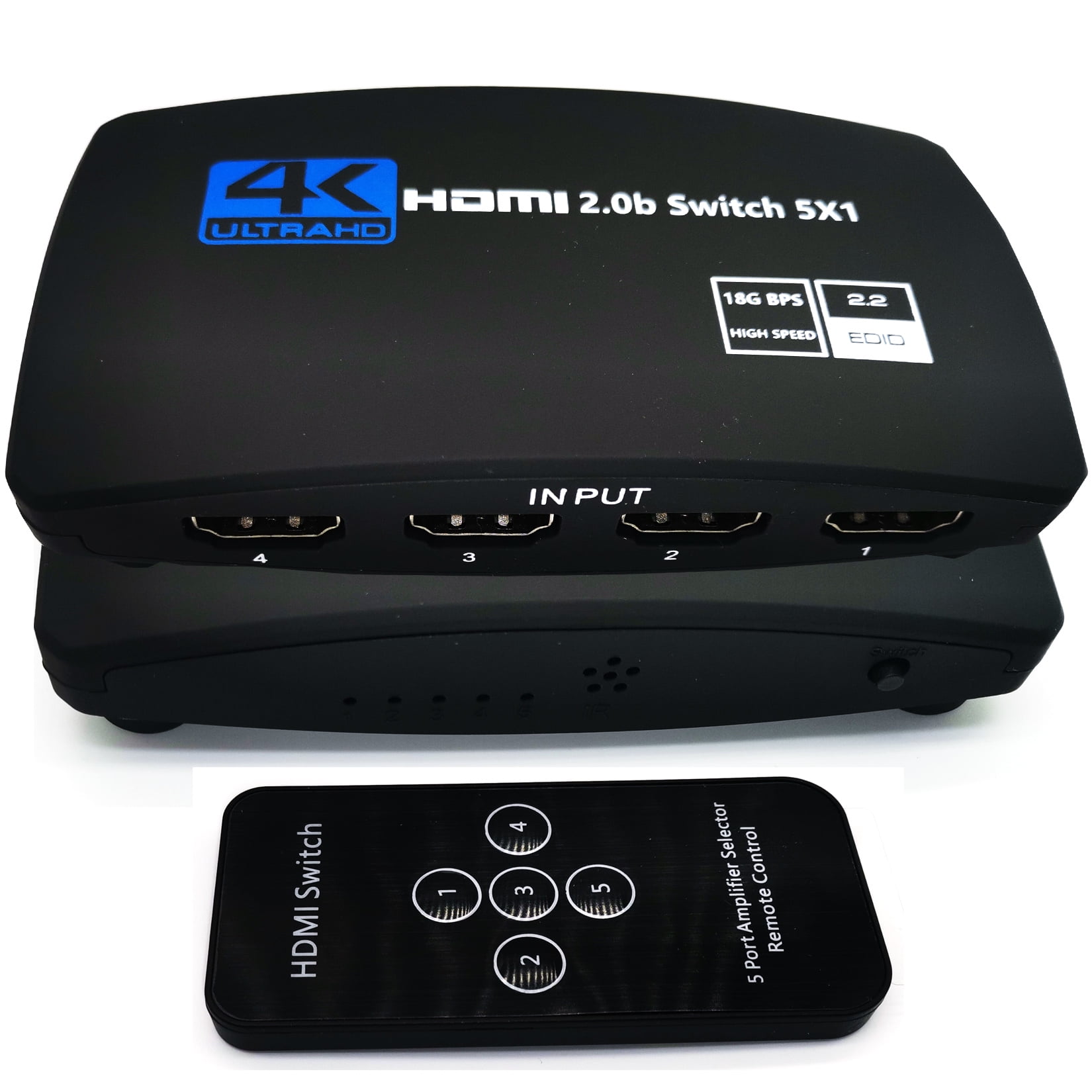 ACOMWEY HDMI Switch Splitter 4K 60Hz, 5 in 1 Out, HDR10, HDCP 2.2 ...