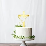 Yiokii Acrylic Cake Topper Dove Cross Cake Toppers Baptism Cake ...