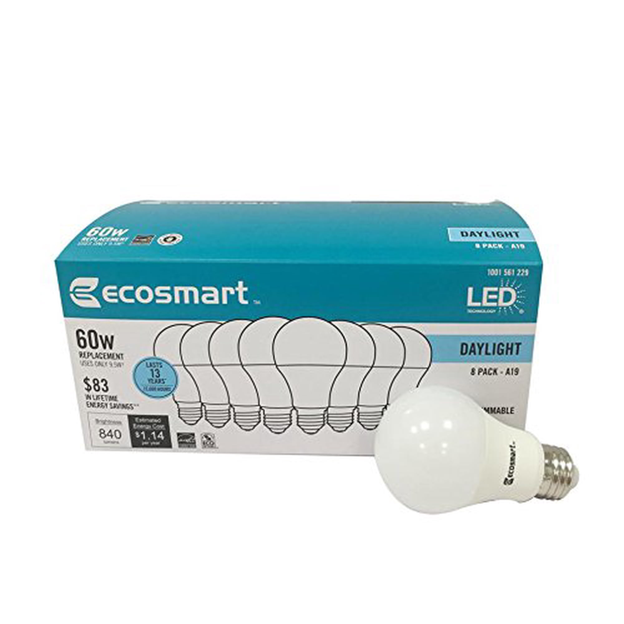Click here for Ecosmart 8 Pack Led A19 Light Bulb  60w Equivalent... prices