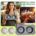 Baseball Shape Ice Ball Mold Silicone Tray for Sphere Ice Cubes ...
