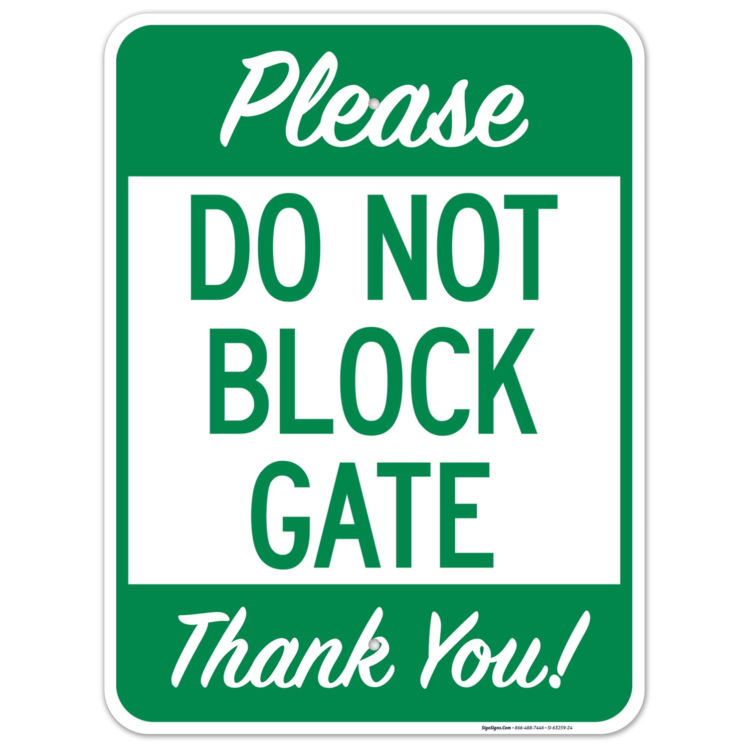 Please Do Not Block Gate Sign, - Walmart.com